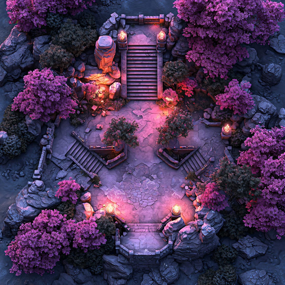 10 Sakura Town Battle Maps, Dnd Battlemap, Pathfinder, D&D, Dungeons ...