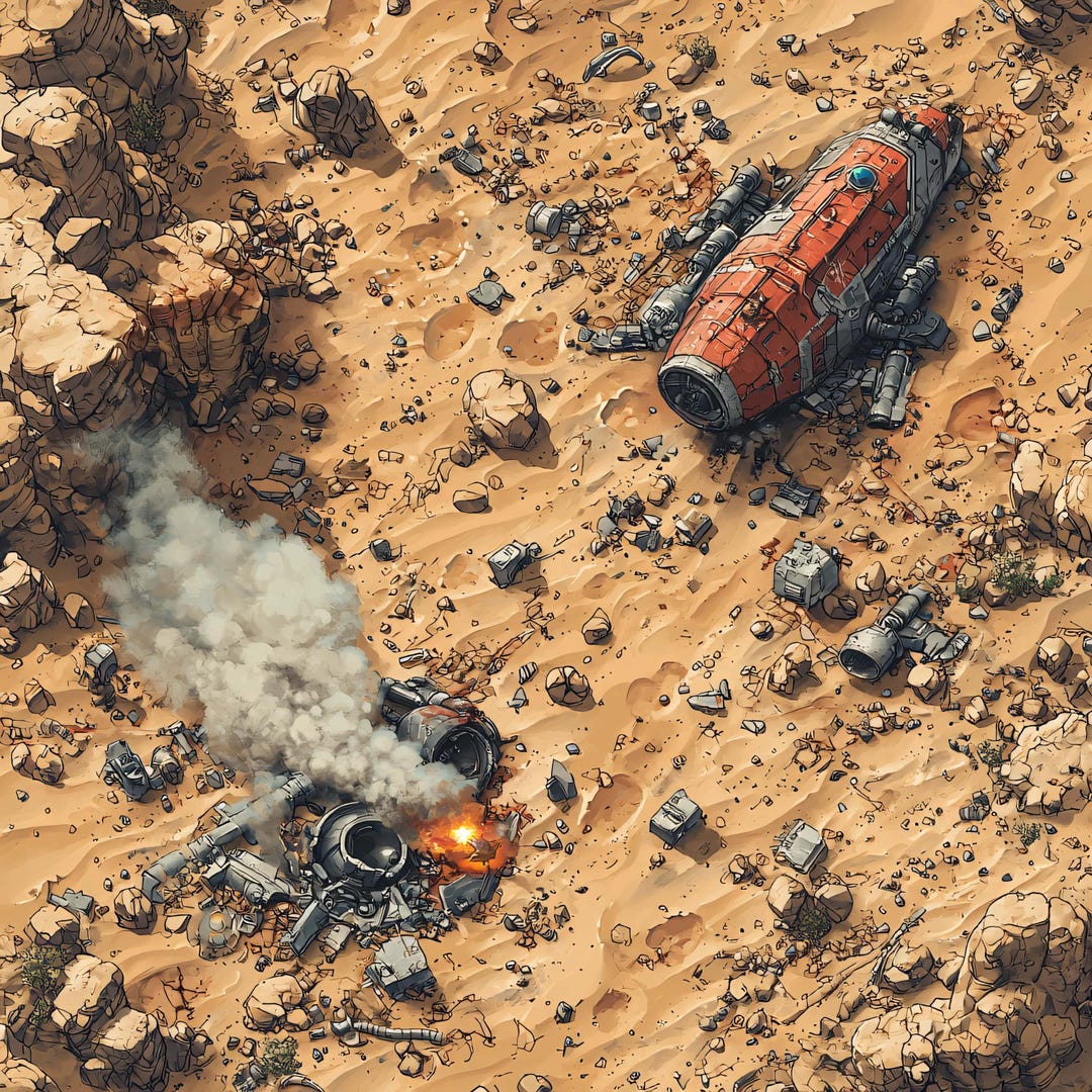 10 Cyberpunk Ship/spaceship Wreck Battlemaps, Sci Fi, Dnd Battle Map, D ...