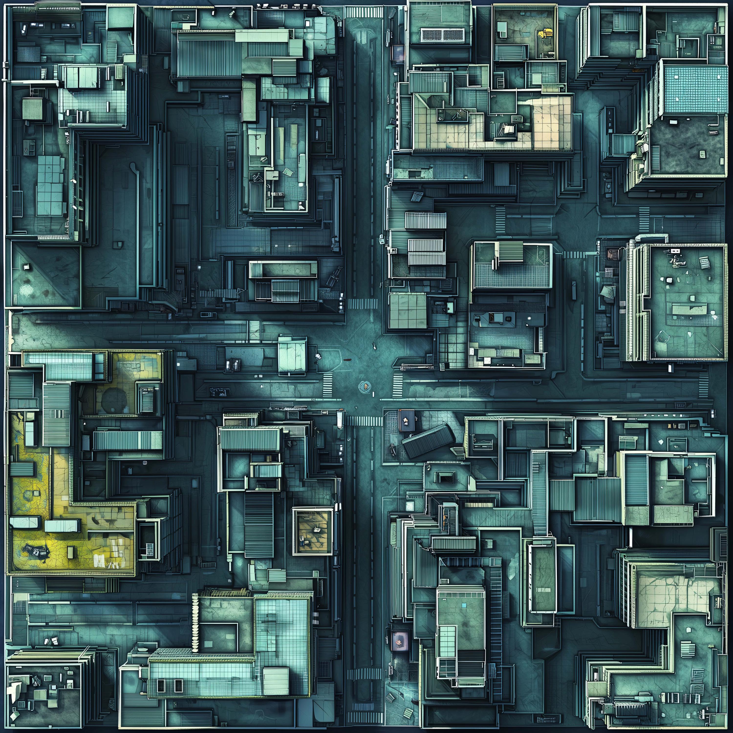 10 Modern Streets Battlemaps, Sci Fi, Dnd Battle Map, Cyberpunk, D&D ...