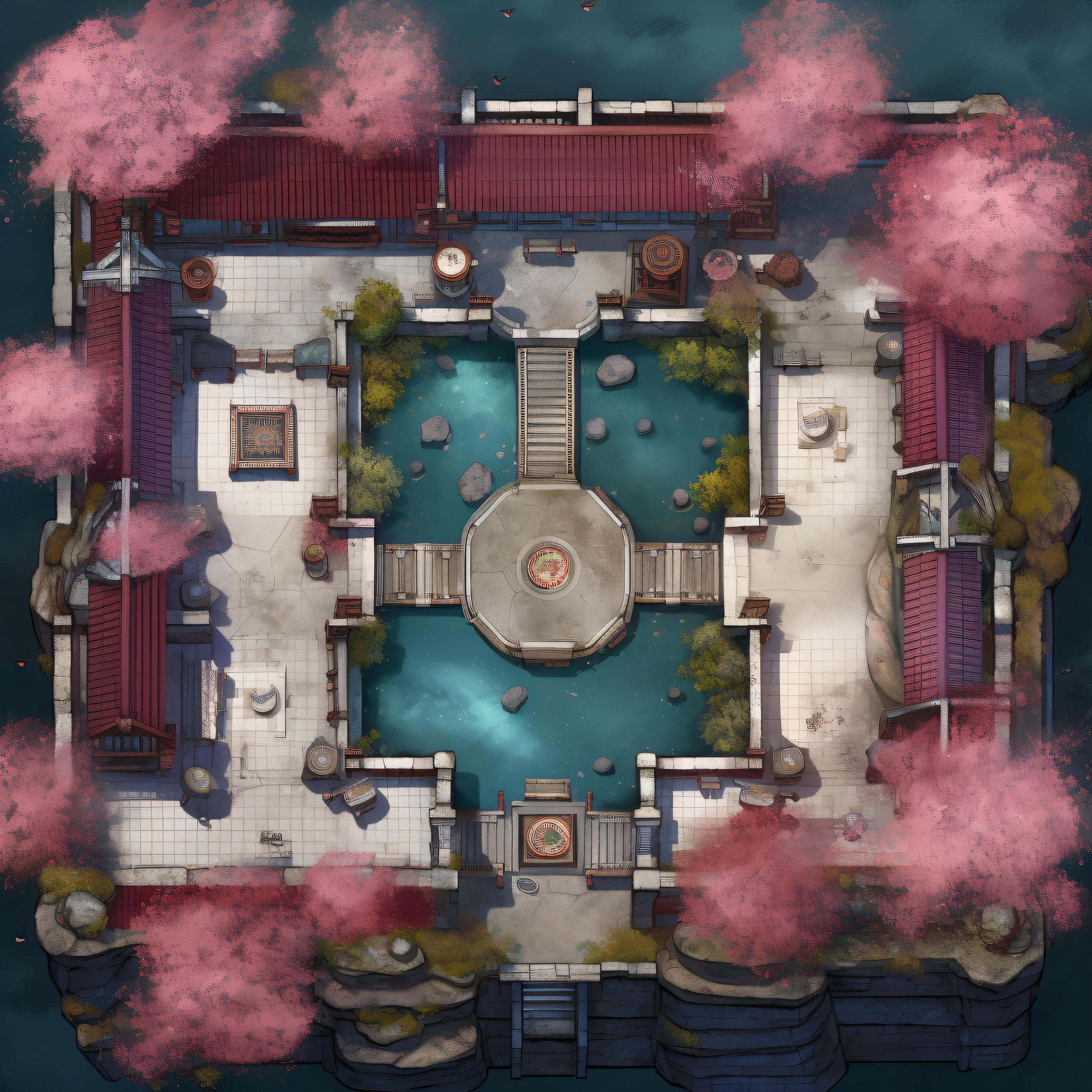 10 Cherry Blossom Battle Maps, Dnd, Pathfinder, D&D, Battlemap ...