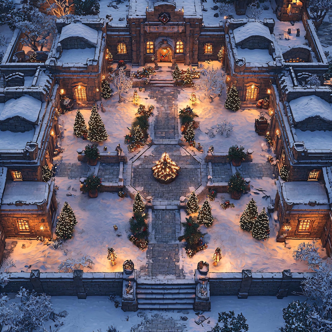 10 Cyberpunk Christmas Battlemaps, Battle Map, Sci Fi, Cyberpunk, D&D ...