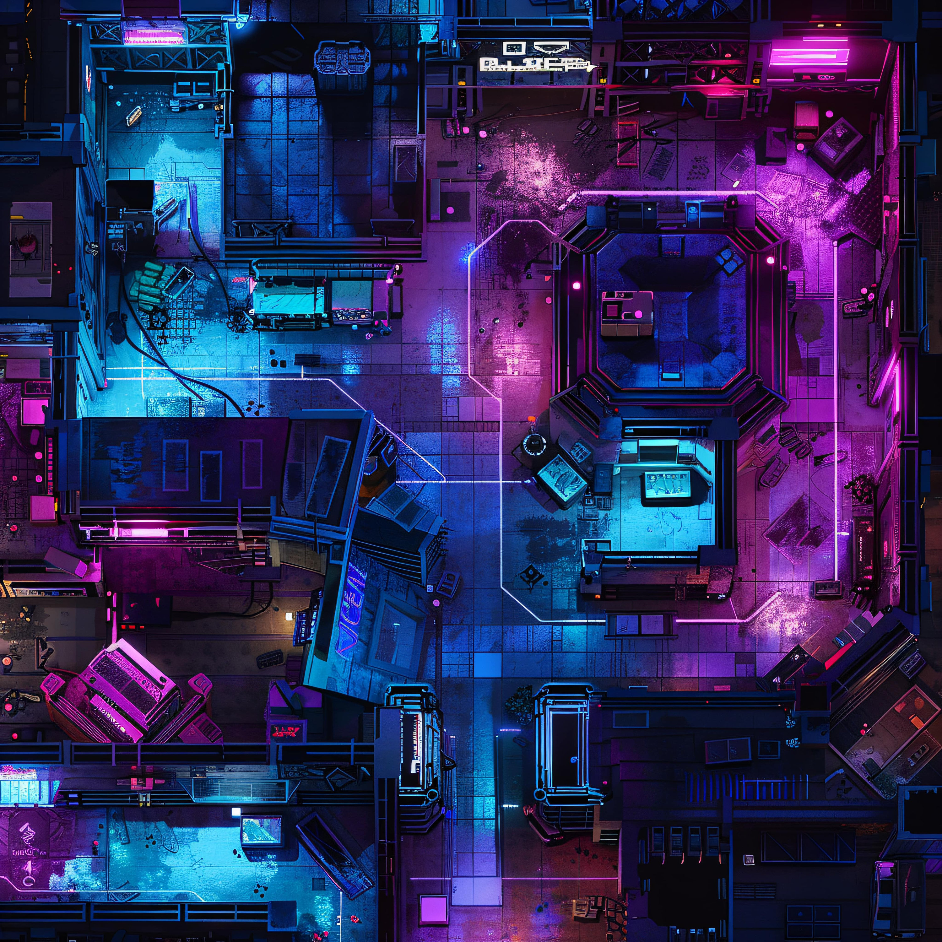 10 Gridless Cyberpunk Club Battlemaps | VTT Pack for Shadowrun ...