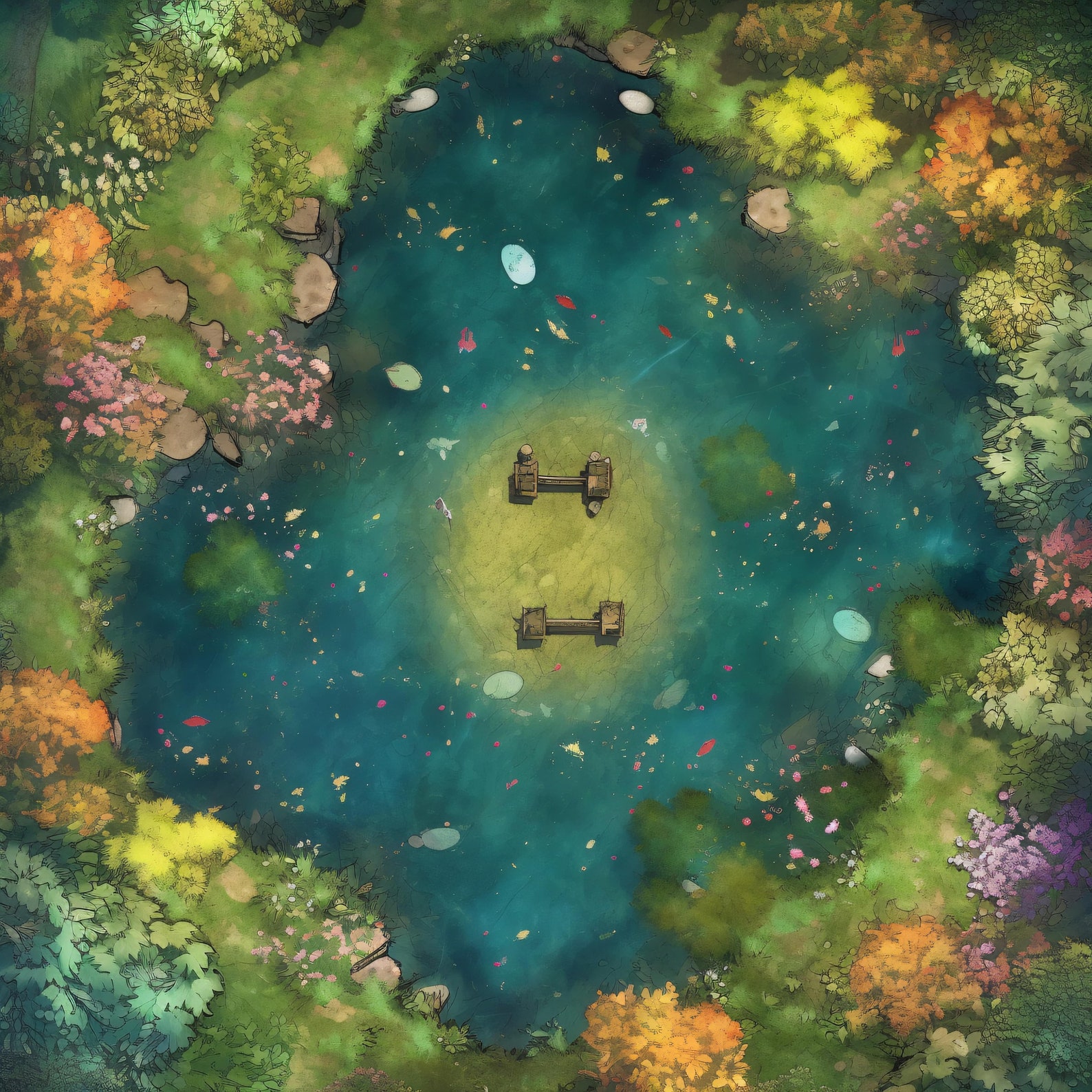 10 Feywild Battle Maps, Dnd Battle Map, Pathfinder, D&D, Battlemap ...