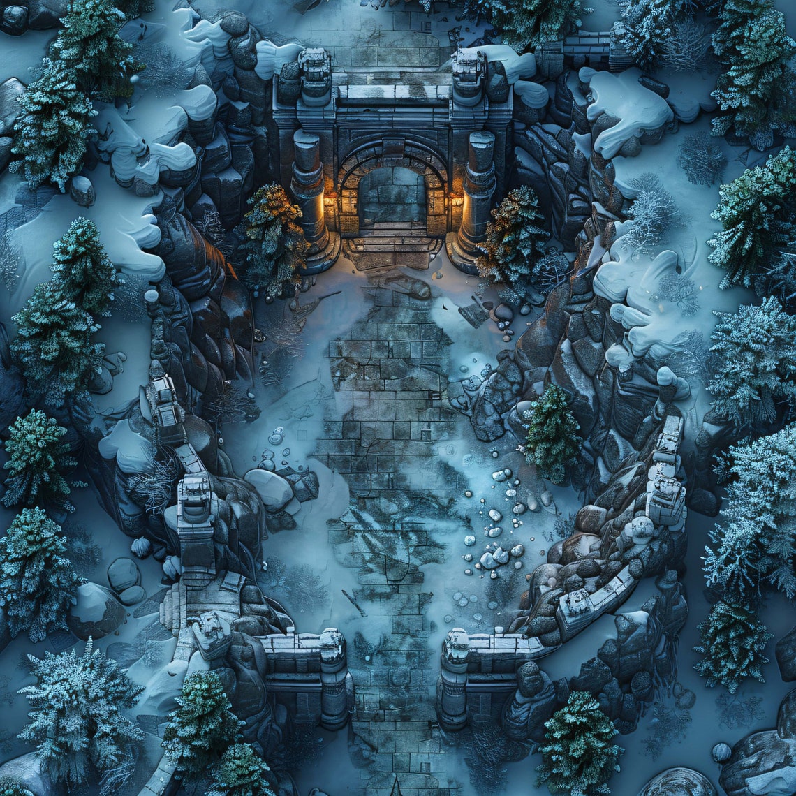 10 More Winter Battlemaps, Dnd Battle Map, Pathfinder, Dungeons and ...