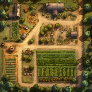 10 Farm Battle Maps 2, Dnd Battle Map, Pathfinder, D&D, Battlemap ...