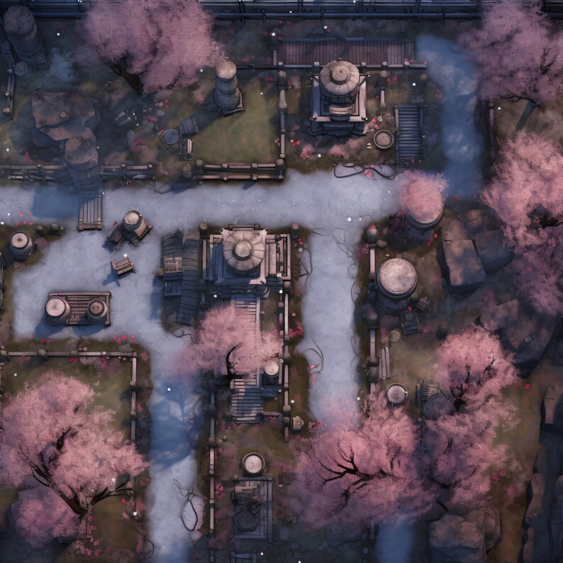 10 Cherry Blossom Battle Maps, Dnd, Pathfinder, D&D, Battlemap ...