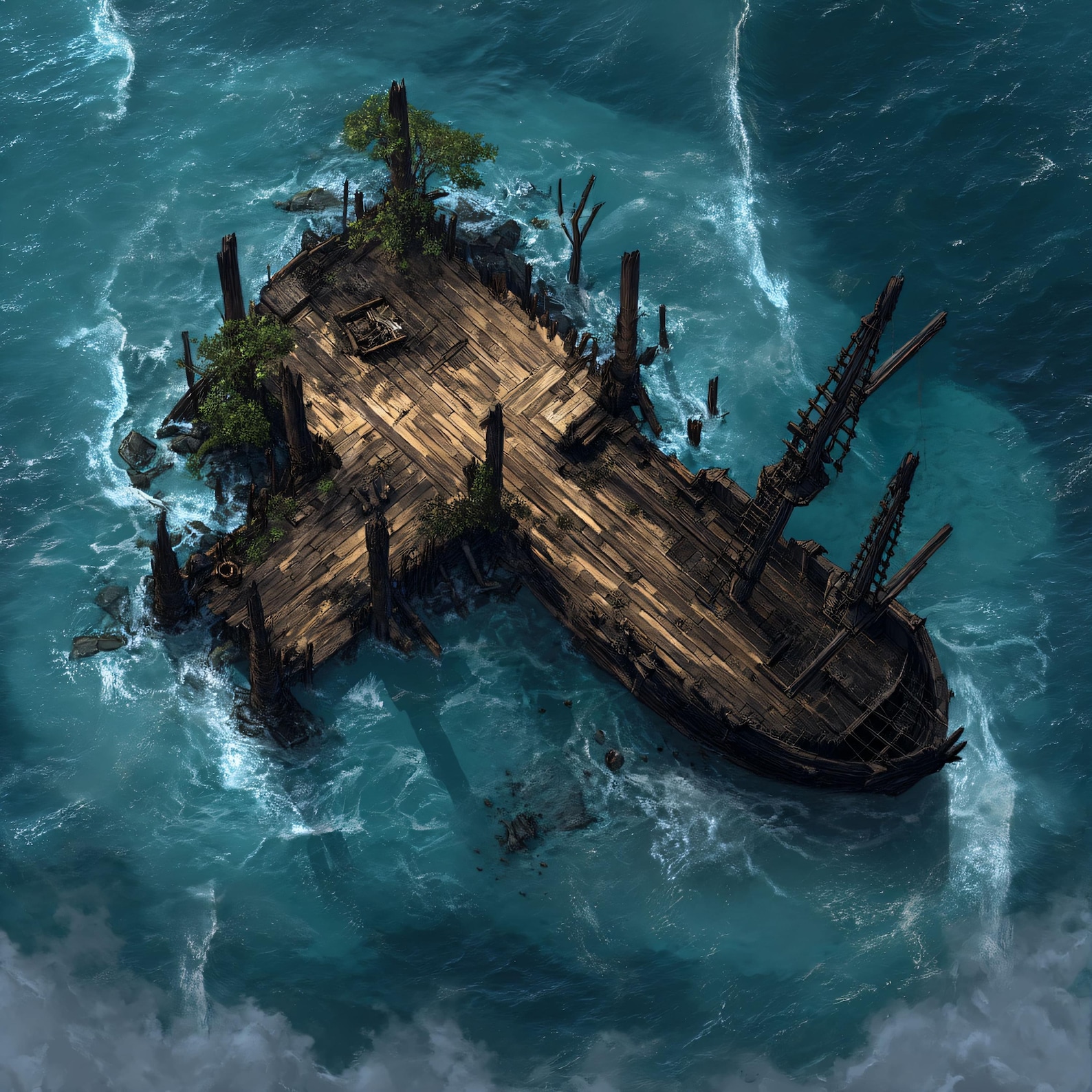 10 Ship/shipwreck Battle Maps, Underdark, Battle Map, Pathfinder, D&D ...
