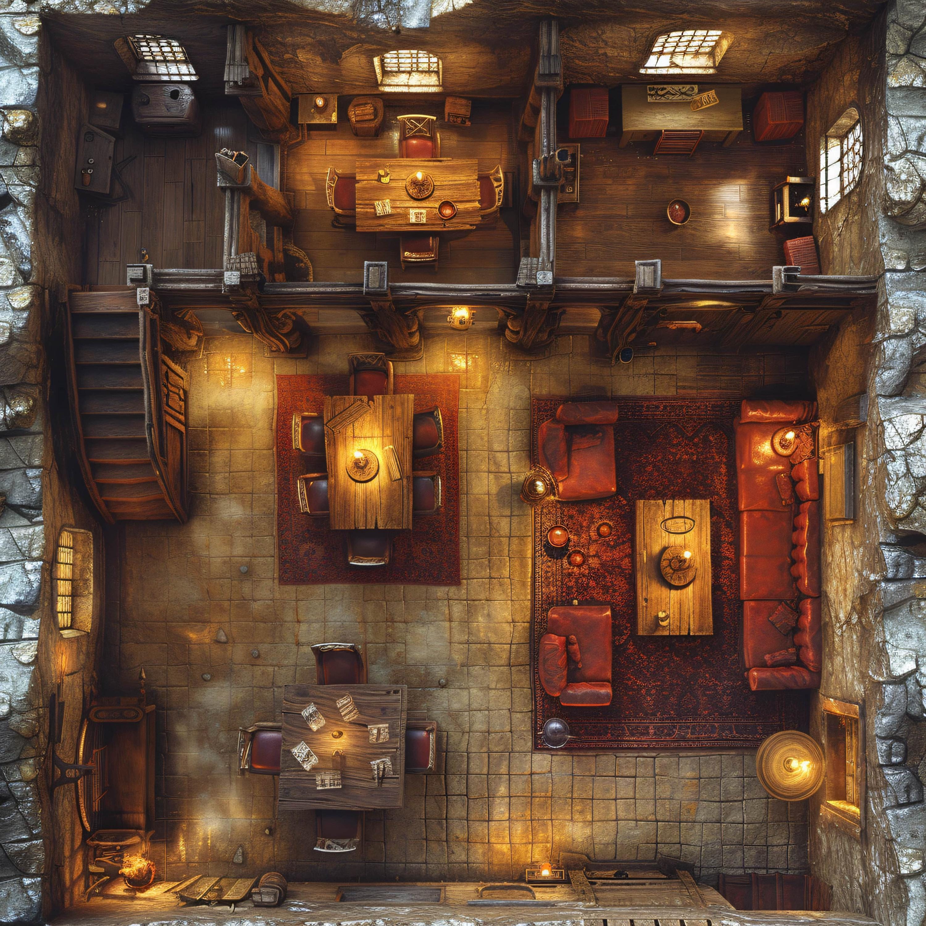 10 Taverns Battlemaps, Dnd Battle Map, Pathfinder, D&D, Dungeons and ...