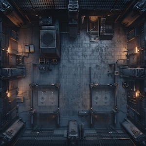 10 Cyberpunk Warehouse Battlemaps, Sci Fi, Dnd Battle Map, Cyberpunk, D ...