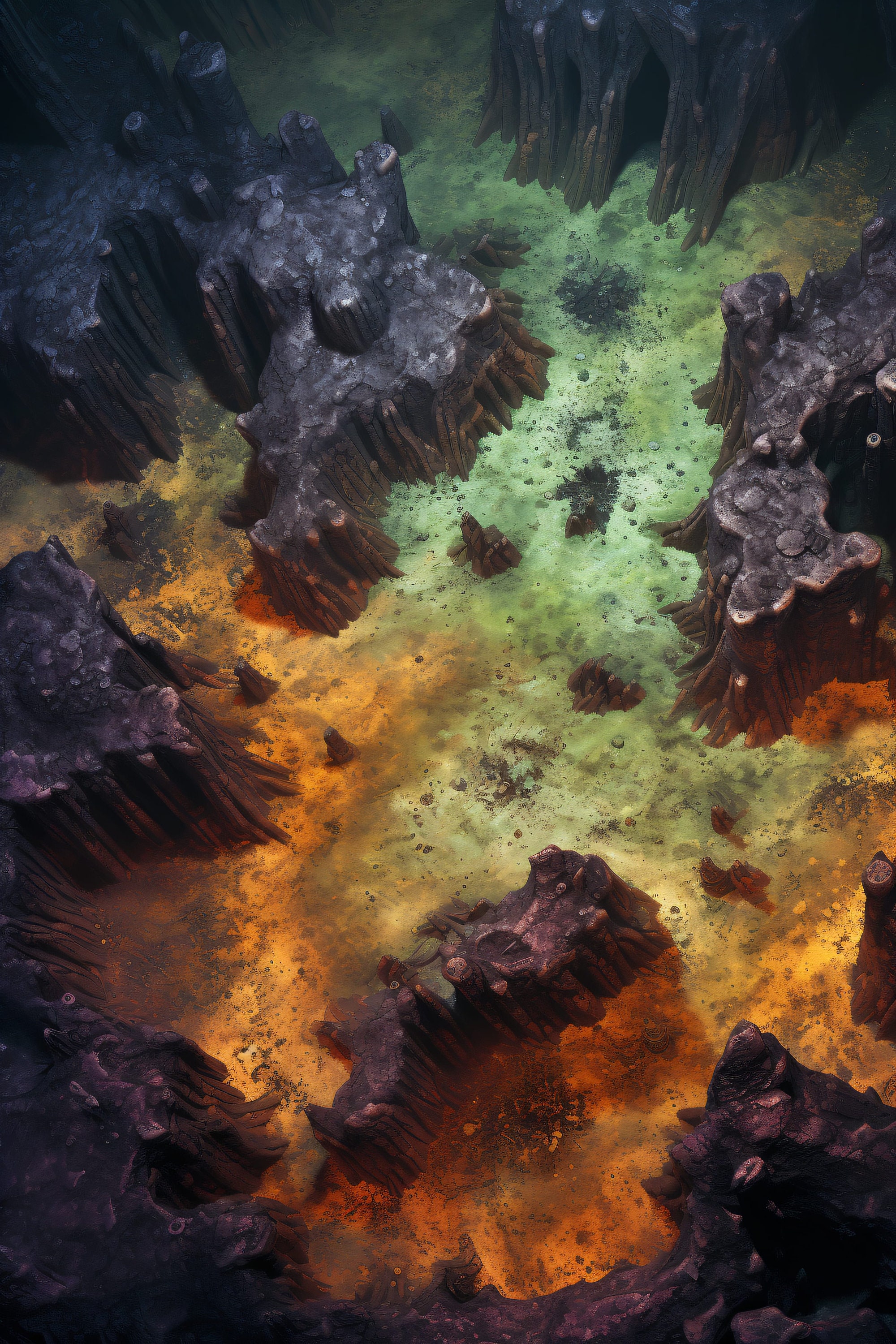 17 Alien Planet Battle Maps, Cyberpunk, Starfinder, D&D, Battlemap ...