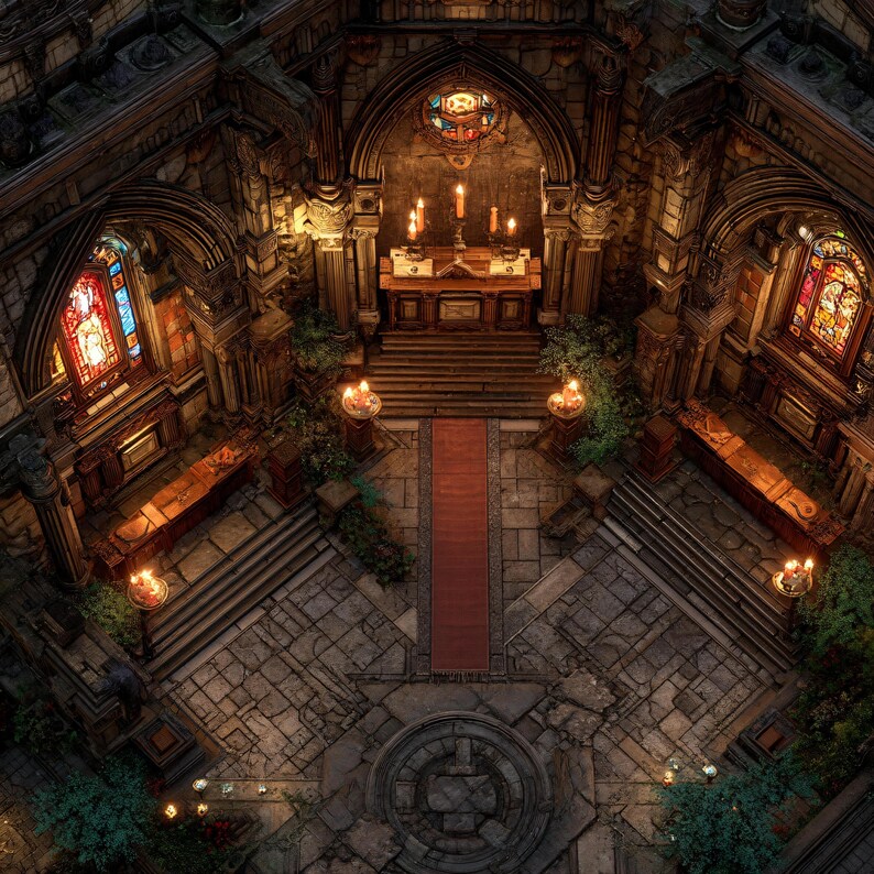 10 Gridless Horror Castle Battle Maps | VTT Pack for Dnd, Pathfinder ...