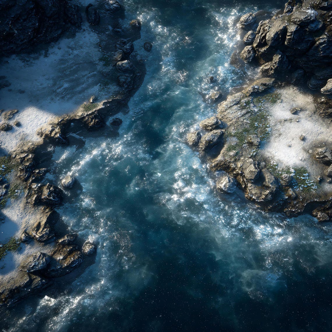 10 Gridless Cliffs/coast Battle Maps | VTT Pack for Dnd, Pathfinder ...