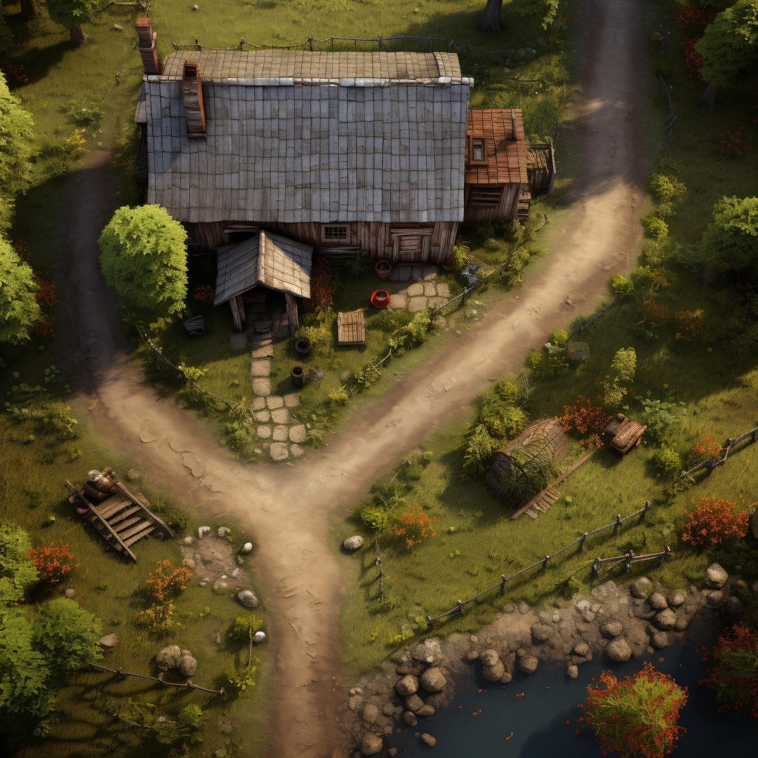 Lone Cabin, Dnd Battle Map, Pathfinder, D&D, Battlemap, Dungeons and ...