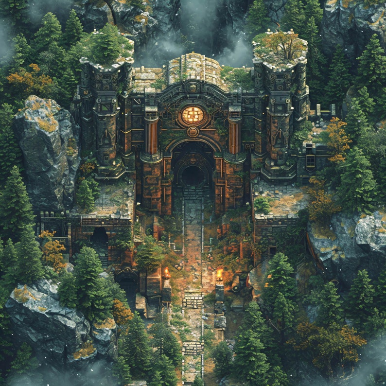10 Temple Ruins Battle Maps, Dnd, Pathfinder, D&D, Battlemap, Dungeons ...