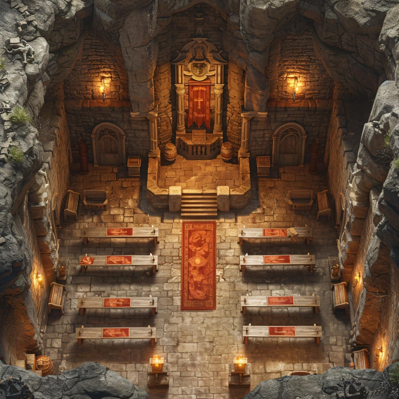 10 Cathedral Battle Maps, Dnd Battlemap, Pathfinder, D&D, Dungeons and ...