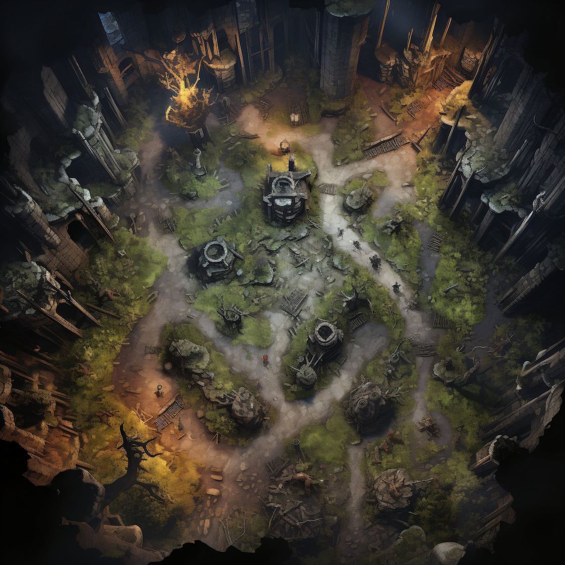 16 Haunted Battle Maps, Dnd Battlemap, Pathfinder, D&D, Battlemap ...