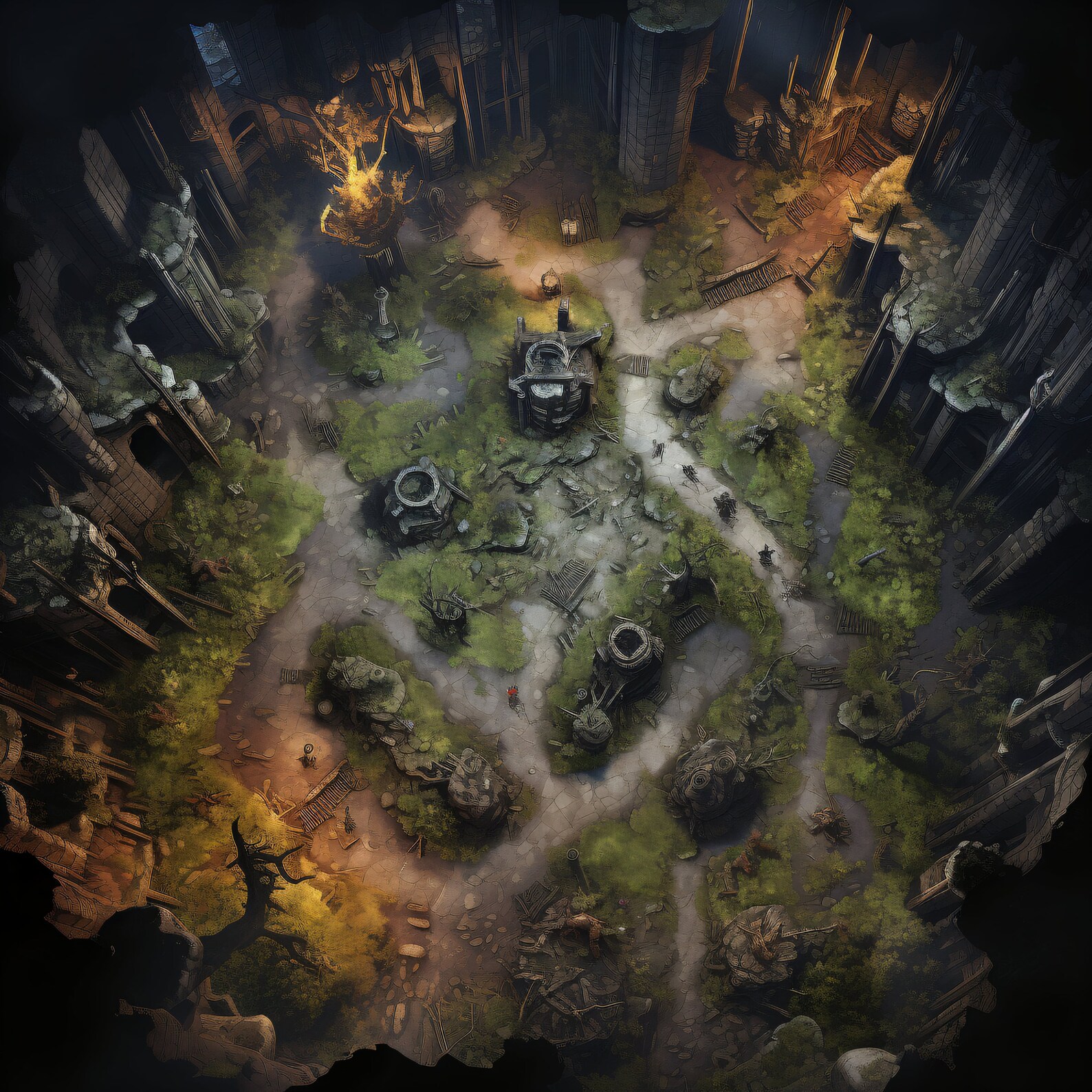 16 Haunted Battle Maps, Dnd Battlemap, Pathfinder, D&D, Battlemap ...