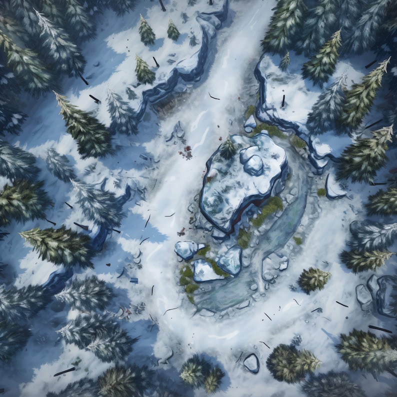 15 Arctic Forest / Ruins Battlemaps, Dnd Battle Map, Pathfinder ...