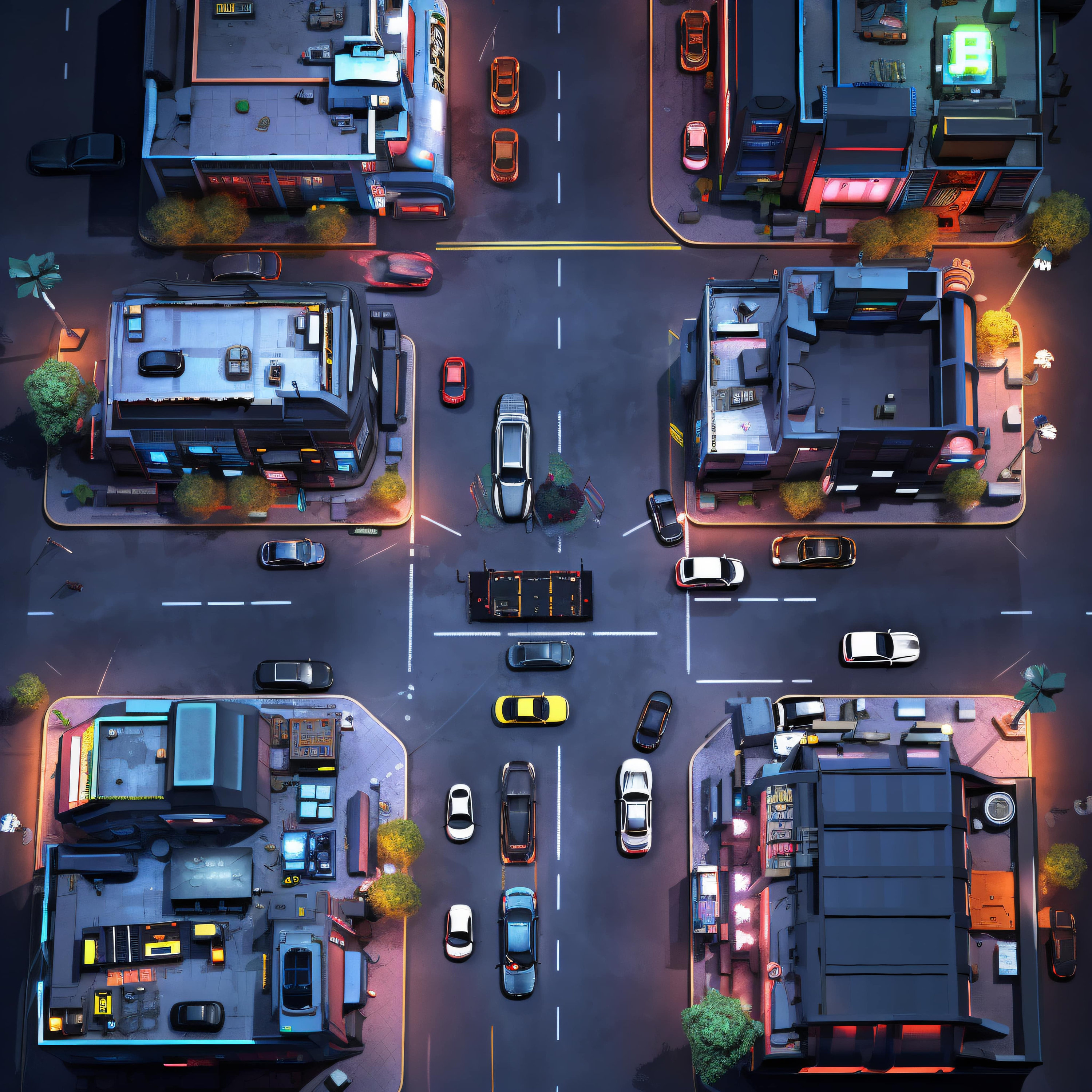 13 Cyberpunk Exterior Battlemaps, Sci Fi, Dnd Battle Map, Cyberpunk, D ...