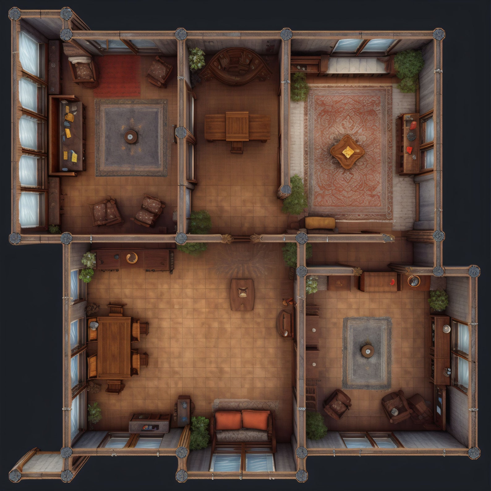 10 Mansion Battle Maps, Dnd Battle Map, Pathfinder, D&D, Battlemap ...