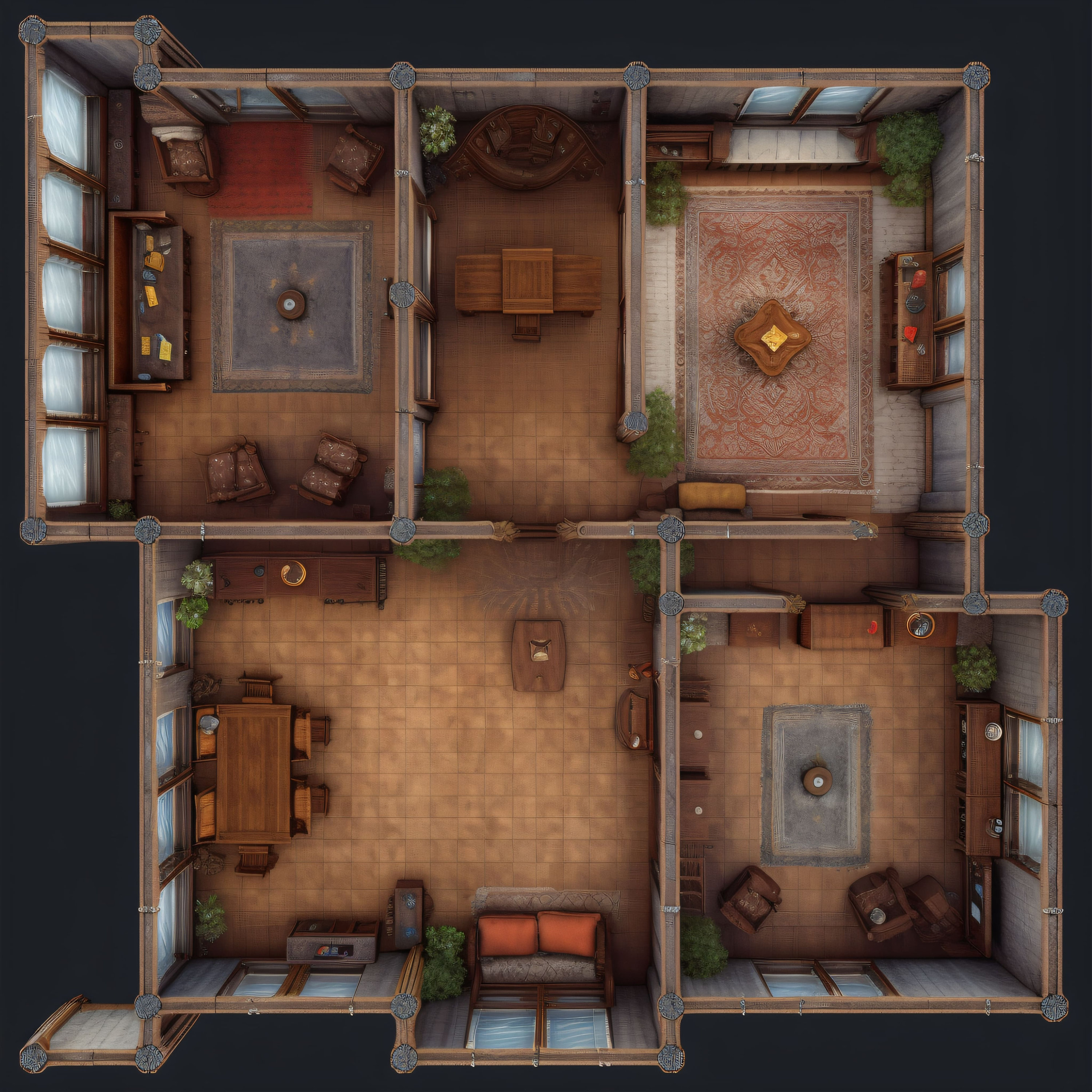 10 Mansion Battle Maps, Dnd Battle Map, Pathfinder, D&D, Battlemap ...