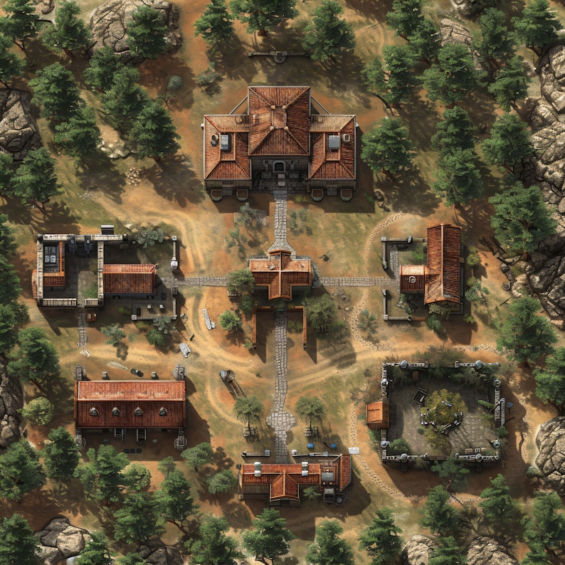 10 Villa/manor/estate Battle Maps, Dnd Battlemap, Pathfinder, D&D ...