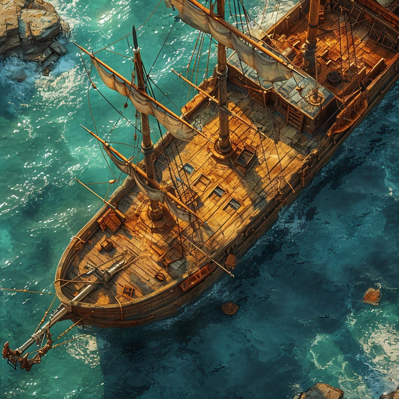 10 Ships and Docks Battle Maps, Dnd, Pathfinder, D&D, Battlemap ...