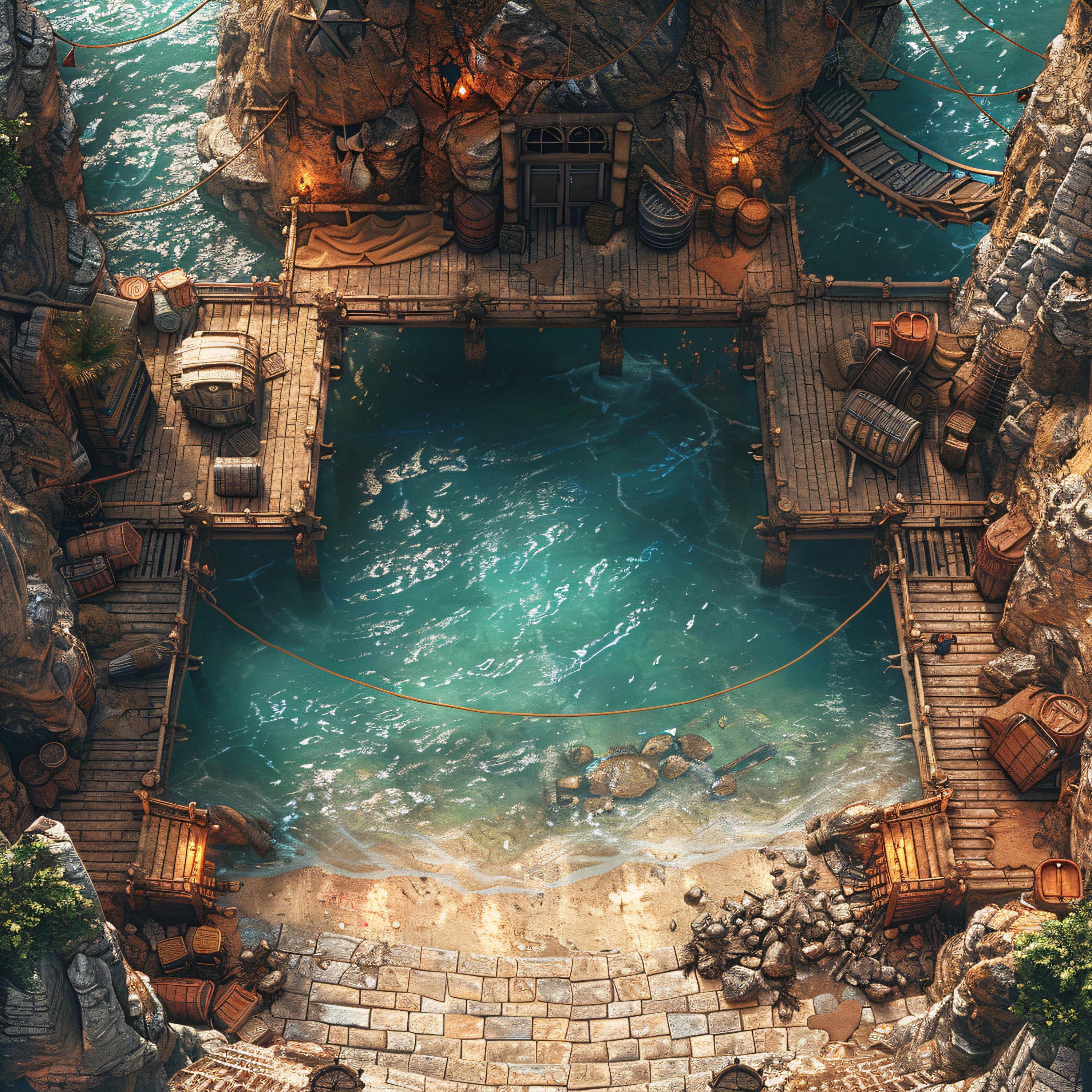 10 Pirate Battlemaps, Dnd Battle Map, Pathfinder, D&D, Battlemap ...