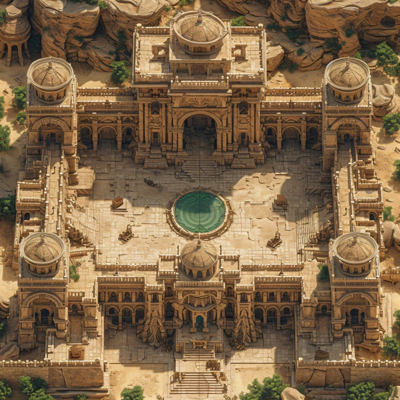 10 Temple Ruins Battle Maps, Dnd, Pathfinder, D&D, Battlemap, Dungeons ...