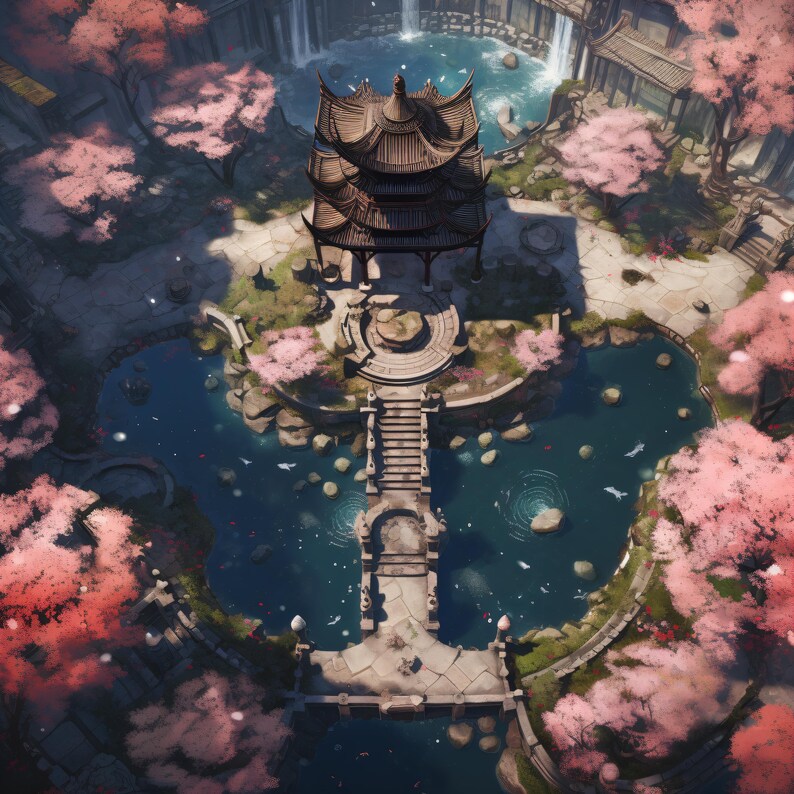 10 Cherry Blossom Battle Maps, Dnd, Pathfinder, D&D, Battlemap ...