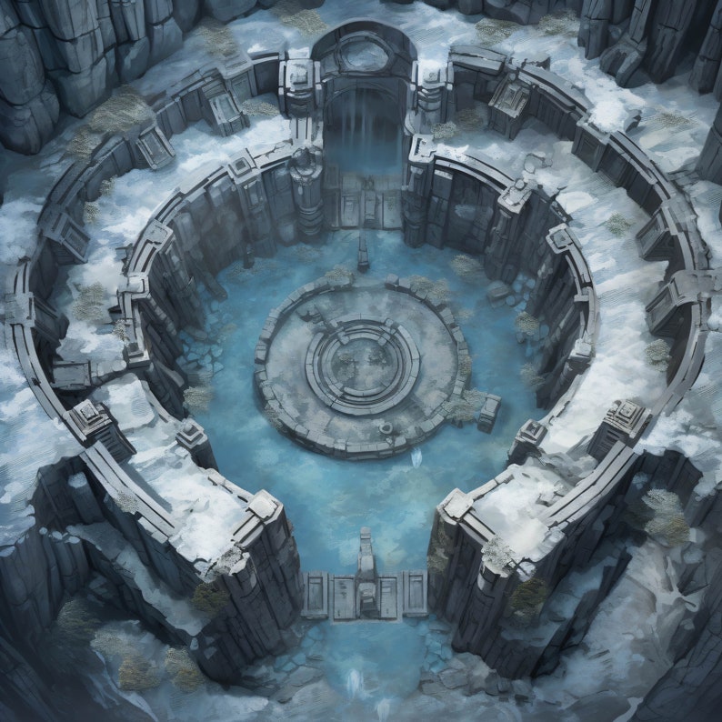 15 Arctic Forest / Ruins Battlemaps, Dnd Battle Map, Pathfinder ...