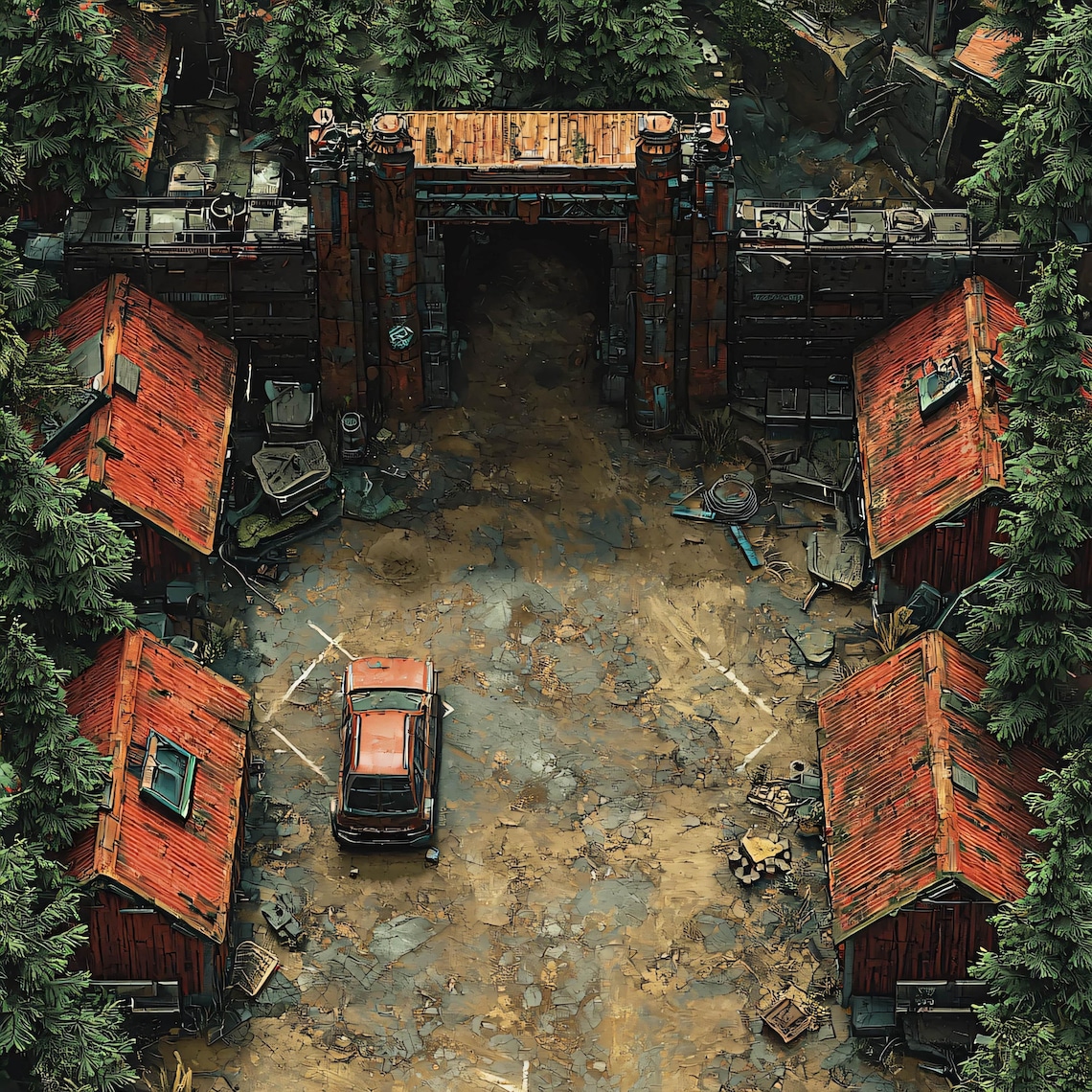 10 Gridless Cyberpunk City Ruins Battlemaps | VTT Pack for Shadowrun ...