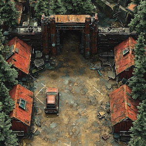 10 Gridless Cyberpunk City Ruins Battlemaps | VTT Pack for Shadowrun ...