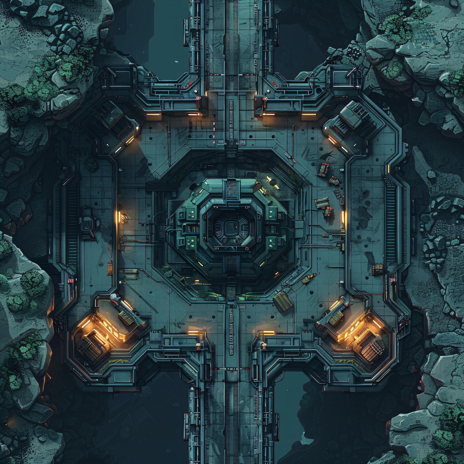 10 Cyberpunk Transport Battlemaps, Sci Fi, Dnd Battle Map, Cyberpunk, D ...