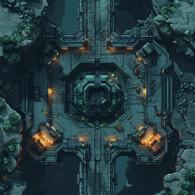 10 Cyberpunk Transport Battlemaps, Sci Fi, Dnd Battle Map, Cyberpunk, D ...