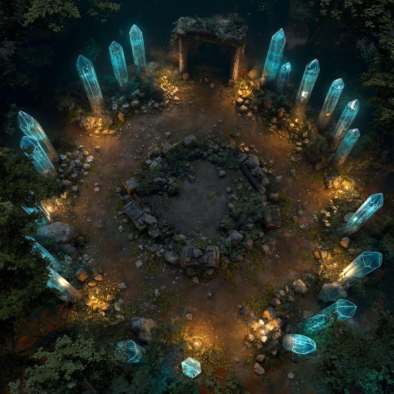 10 Gridless Crystal Battle Maps | VTT Pack for Dnd, Pathfinder & Ttrpgs ...
