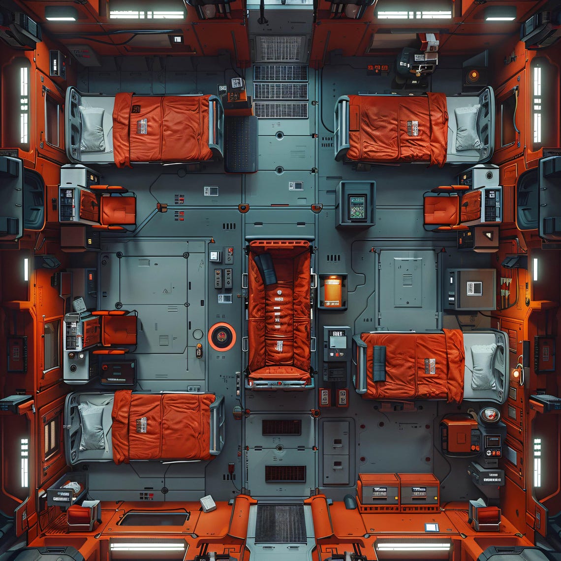 10 Cyberpunk Hospital Battlemaps, Sci Fi, Cyberpunk, D&D, Shadowrun ...