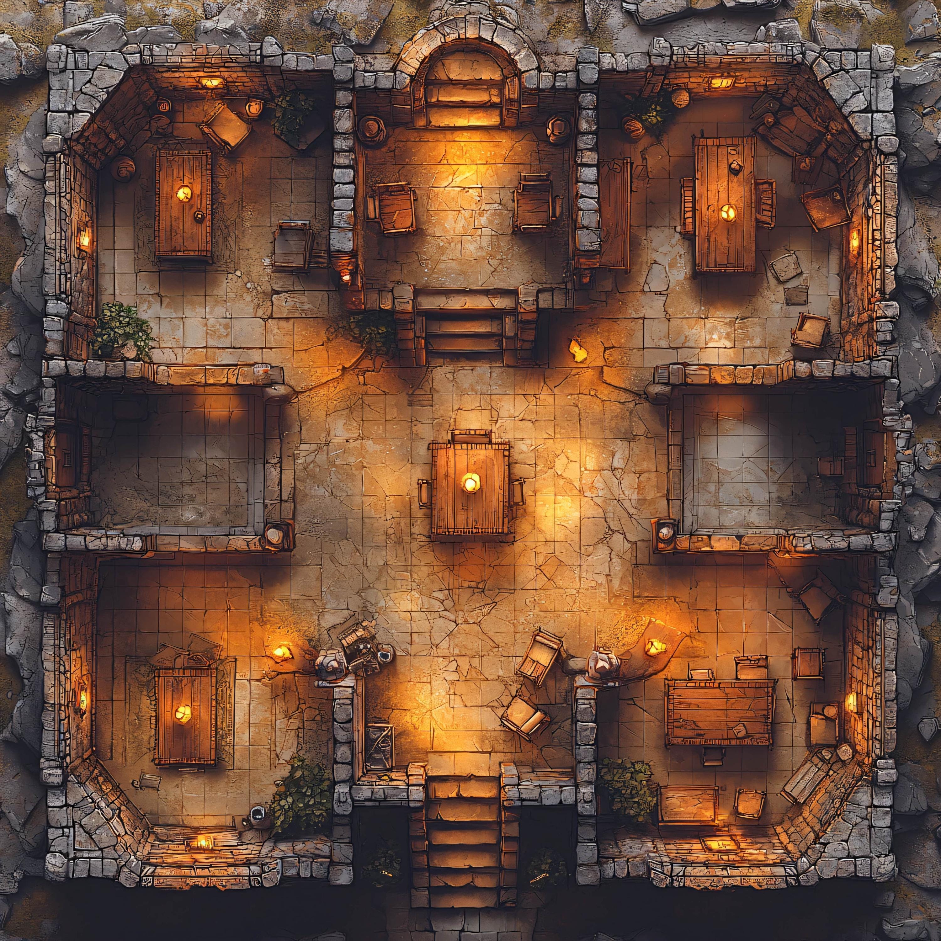 10 Guild Hall Battlemaps, Dnd Battlemap, Pathfinder, D&D, Dungeons and ...