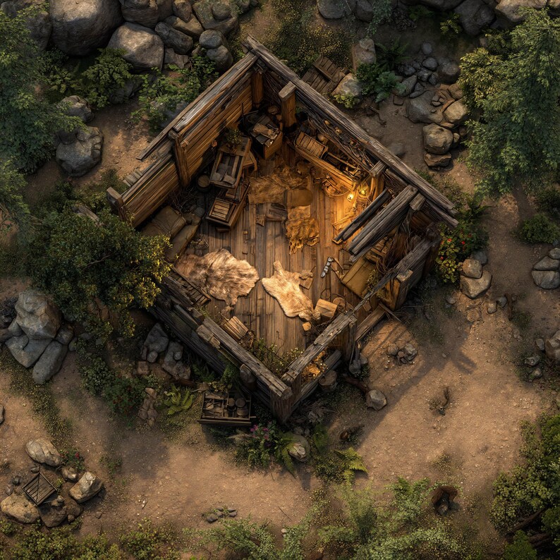 10 Gridless Wrecked Village Battle Maps | VTT Pack for Dnd, Pathfinder ...