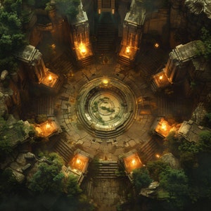 10 Gridless Druid Grove Battle Maps | VTT Pack for Dnd, Pathfinder ...