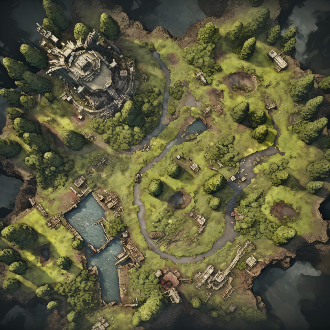 10 Forest Battle Maps Part 2, Dnd Battle Map, Pathfinder, D&D, Dungeons ...