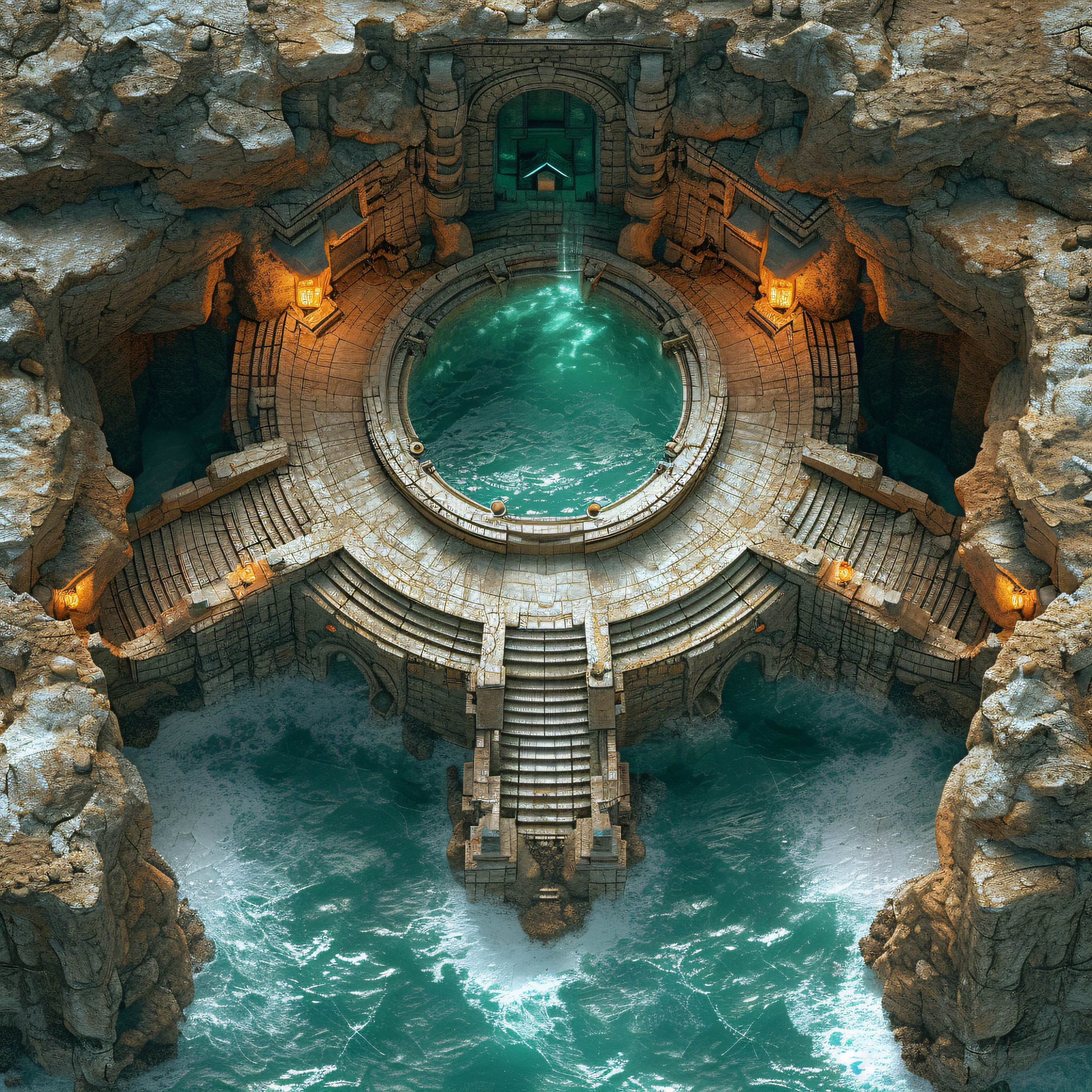 10 Flooded Dungeon Battle Maps, Dnd, Pathfinder, D&D, Battlemap ...