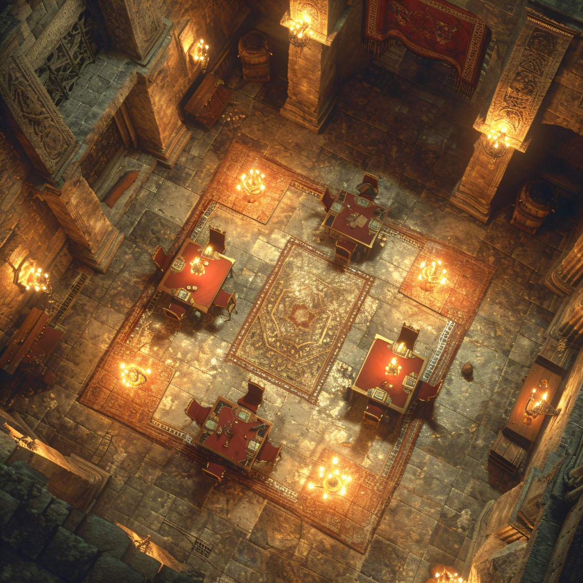 10 More Castle Battle Maps, Dnd Battlemap, Pathfinder, D&D, Dungeons ...