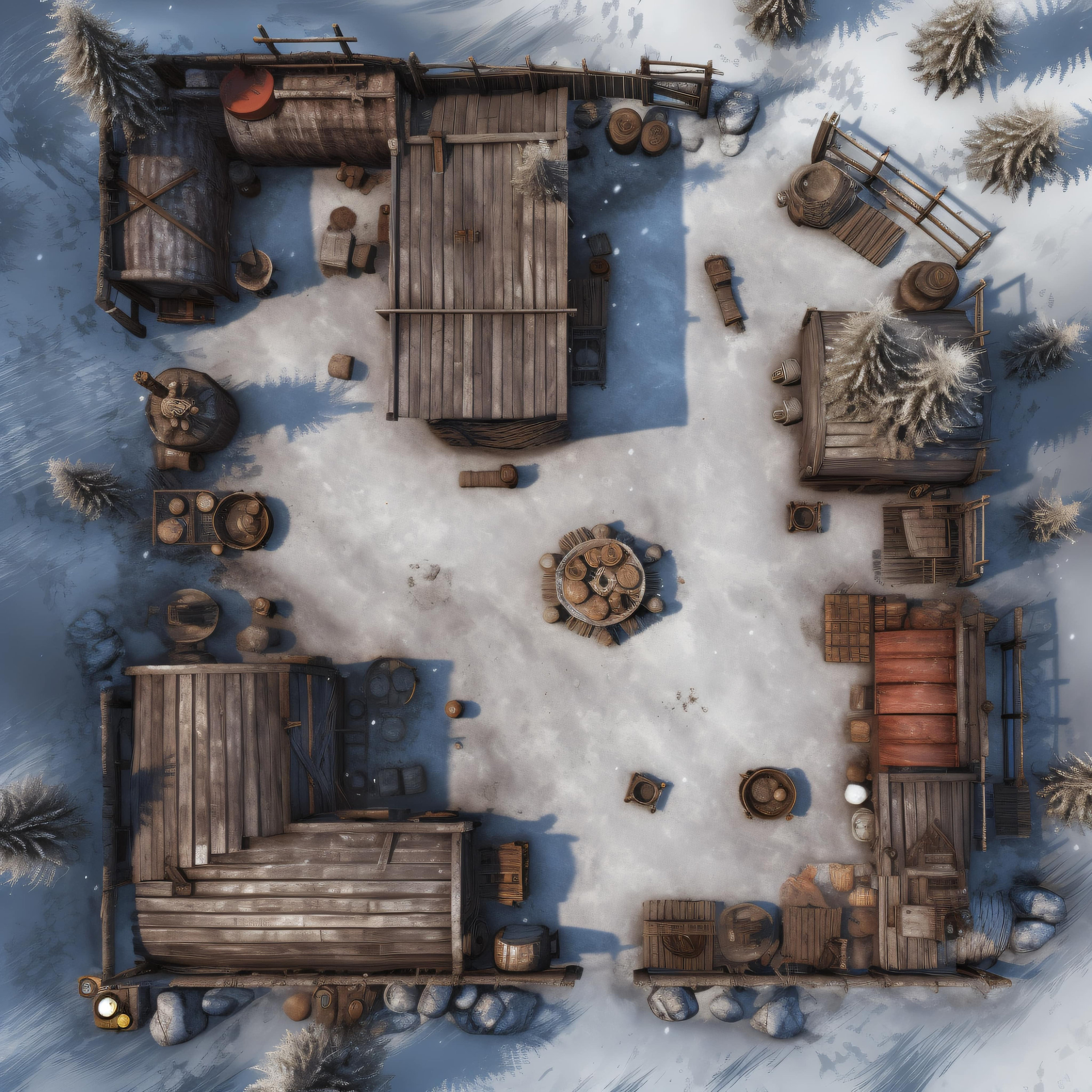 10 More Winter Battlemaps, Dnd Battle Map, Pathfinder, Dungeons and ...