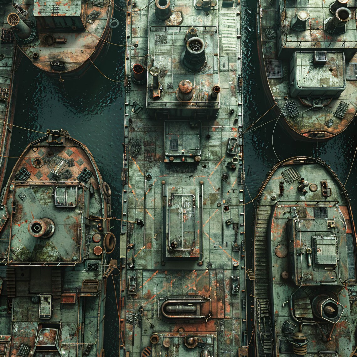 10 Cyberpunk Docks/warehouses Battlemaps, Sci Fi, Cyberpunk, D&D ...