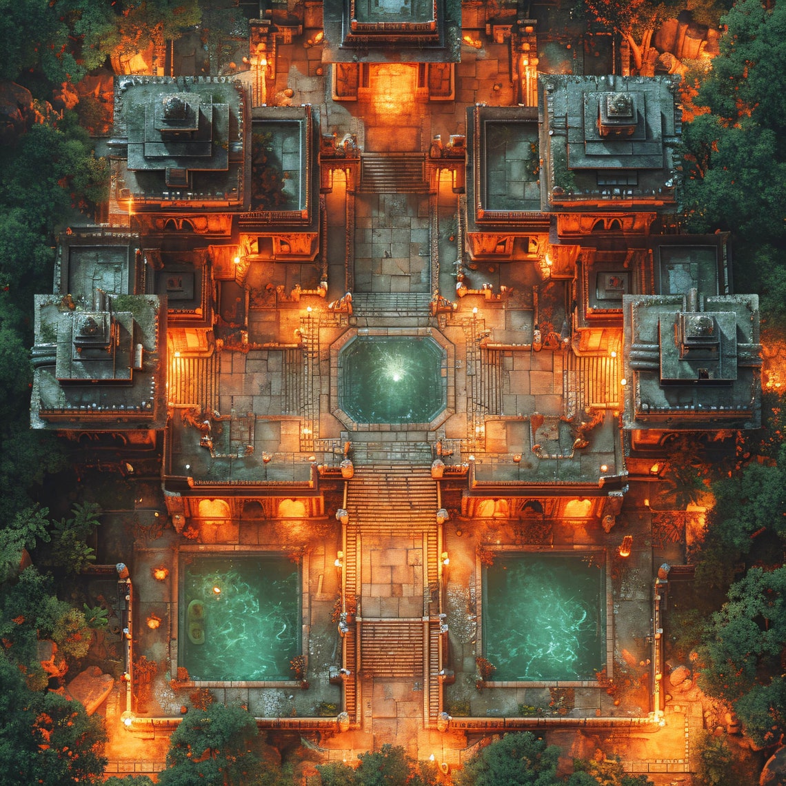 11 Water Temple Battle Maps, Golden Temple, Dnd Battle Map, Pathfinder ...