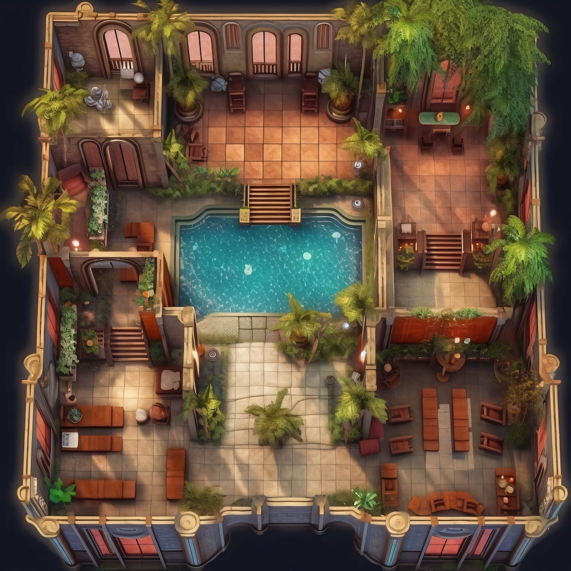 10 Temple Battle Maps, Dnd Battlemap, Pathfinder, D&D, Battlemap ...