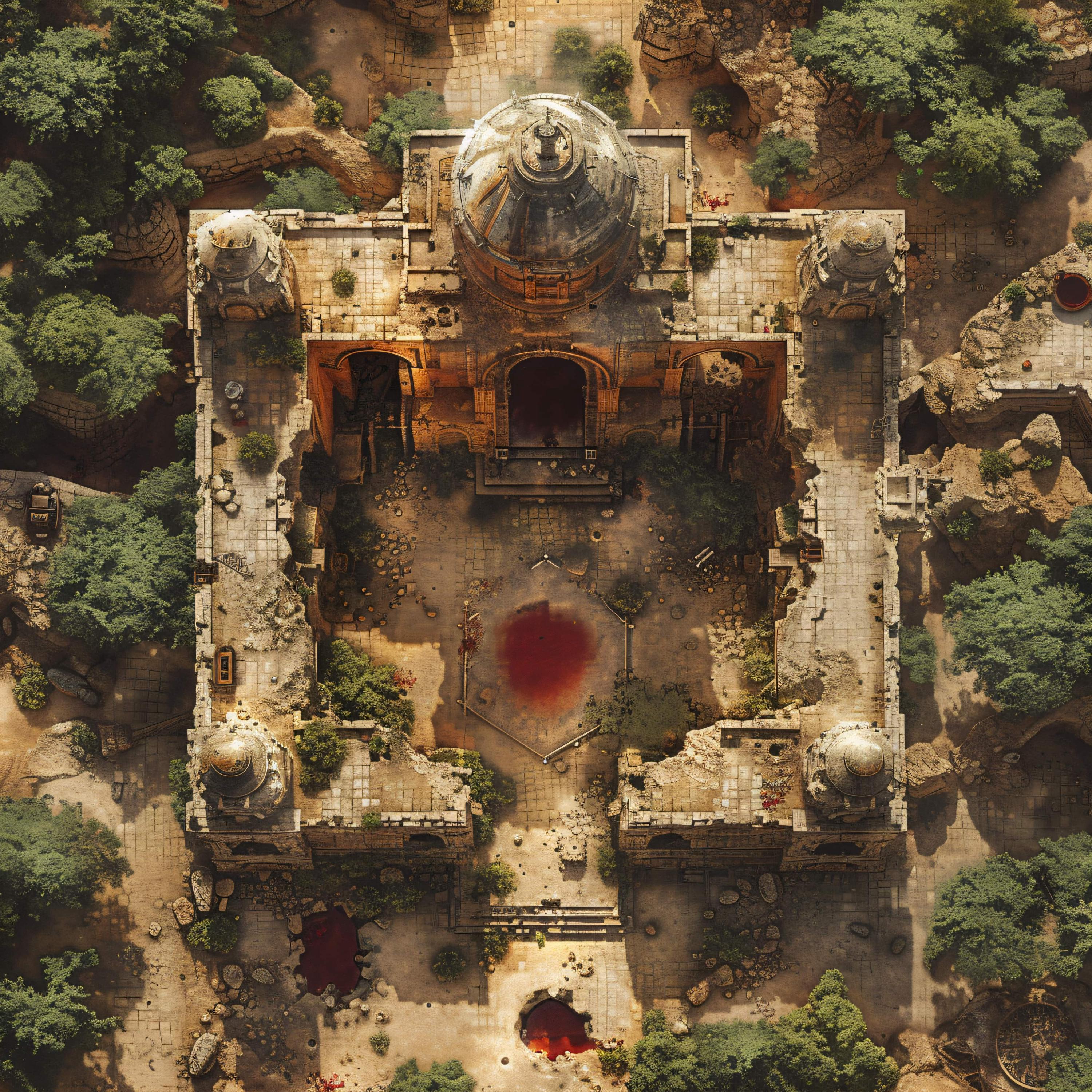 10 Shrine Battle Maps, Dnd Battle Map, Pathfinder, D&D, Battlemap ...