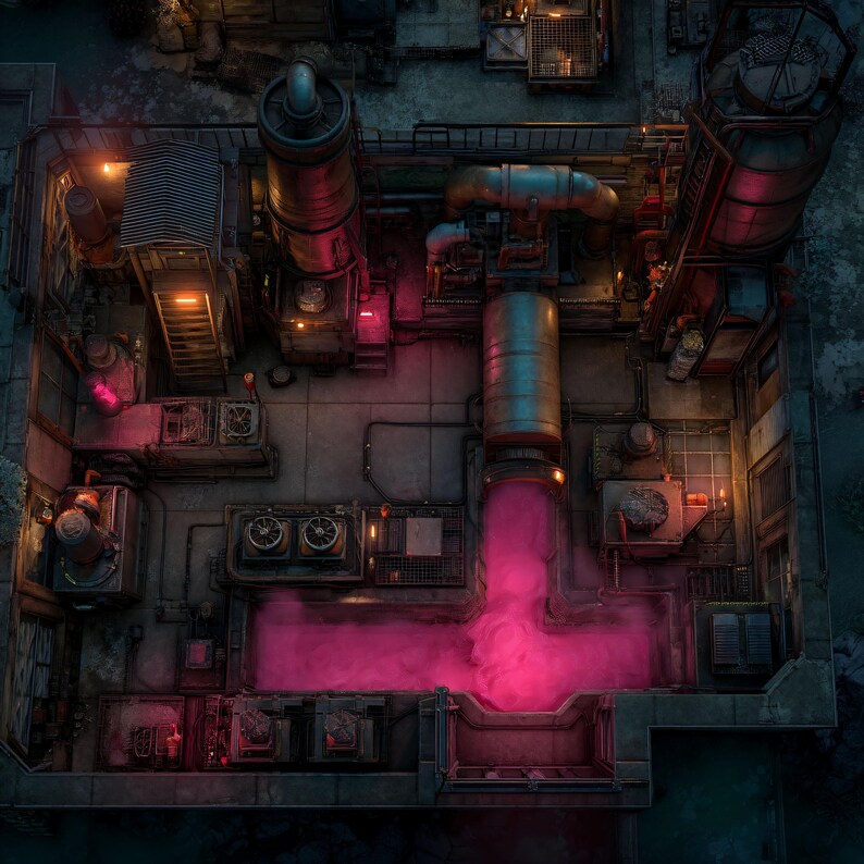 10 Gridless Cyberpunk Sewer Battlemaps | VTT Pack for Shadowrun ...