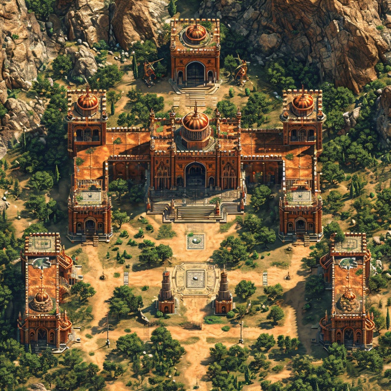 10 Jungle Palace Battle Maps, Dnd, Pathfinder, D&D, Battlemap, Dungeons ...